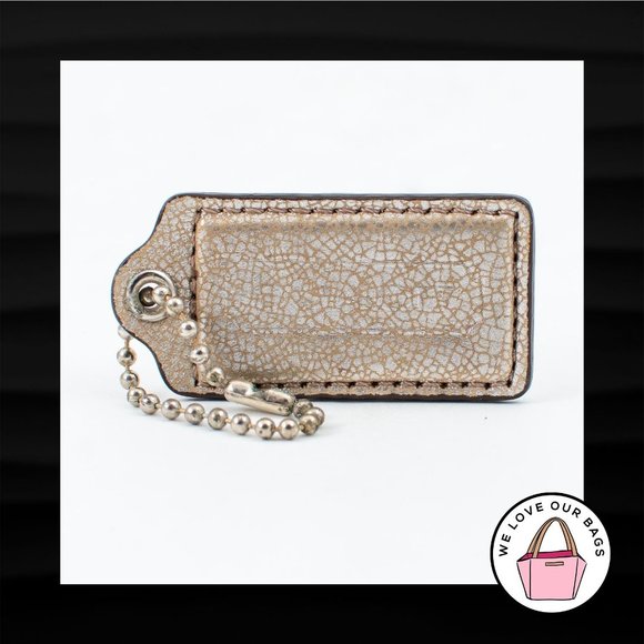 Coach | Bags | 25 Large Coach Shimmer Gold Key Fob Bag Charm Keychain ...